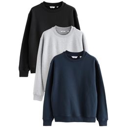 next Sweatshirt Herren Gr&ouml;&szlig;e S navy / hellgrau / schwarz