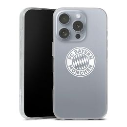 DeinDesign iPhone 16 Pro Handy Silikon H&uuml;lle Case transparent Handyh&uuml;lle Fcb Coat Of Arms Fc Bayern M&uuml;nchen Silikon Case