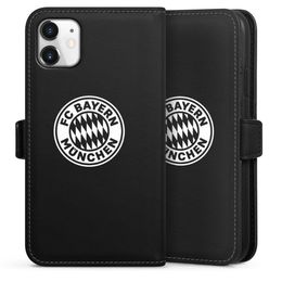 DeinDesign iPhone 11 Handy Klapph&uuml;lle Handyh&uuml;lle aus Kunst Leder schwarz Flip Case Fcb Coat Of Arms Fc Bayern M&uuml;nchen Sideflip mit Lasche