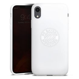 DeinDesign iPhone Xr Handy Silikon H&uuml;lle Case wei&szlig; Handyh&uuml;lle Fcb Coat Of Arms Fc Bayern M&uuml;nchen Silikon Case