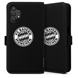 DeinDesign Galaxy A32 5G Handy Klapph&uuml;lle Handyh&uuml;lle aus Kunst Leder schwarz Flip Case Coat Of Arms Fc Bayern M&uuml;nchen Fcb Sideflip mit langer Lasche