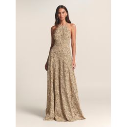 St Mrlo Kleid 'MIKA' Damen Gr&ouml;&szlig;e 44 beige / gr&uuml;n Sommerkleid