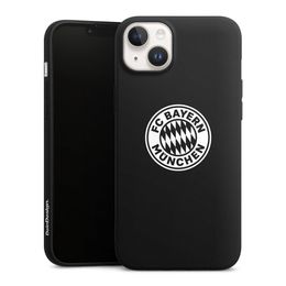 DeinDesign iPhone 14 Handy Premium Silikon H&uuml;lle Handyh&uuml;lle schwarz Case Fcb Coat Of Arms Fc Bayern M&uuml;nchen Silikon Premium Case
