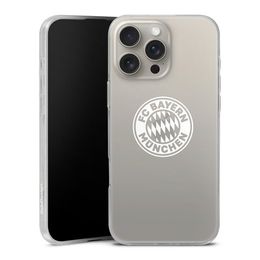 DeinDesign iPhone 16 Pro Max Handy Silikon H&uuml;lle Case transparent Handyh&uuml;lle Fcb Coat Of Arms Fc Bayern M&uuml;nchen Silikon Case