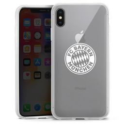 DeinDesign iPhone Xs Max Handy Silikon H&uuml;lle Case transparent Handyh&uuml;lle Fcb Coat Of Arms Fc Bayern M&uuml;nchen Silikon Case