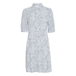 ICHI Blusenkleid 'Aya' Damen Gr&ouml;&szlig;e 42 blau / wei&szlig; Sommerkleid