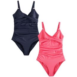 next Swimsuit female Blue, Pink size 24