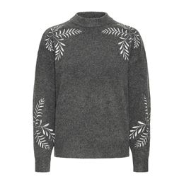 B.Young Pullover' BYMAGGE' Damen Gr&ouml;&szlig;e XS dunkelgrau / wei&szlig;