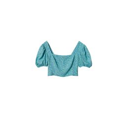 Mango Bluse 'DAISY' Damen Gr&ouml;&szlig;e XS blau / hellgr&uuml;n / schwarz