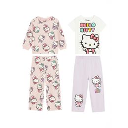 Cool Club Pyjama M&auml;dchen Gr&ouml;&szlig;e 98 hellblau / gelb / helllila / rosa / wei&szlig;