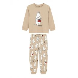 Cool Club Pyjama Jungen Gr&ouml;&szlig;e 116 beige / rot / schwarz / wei&szlig;