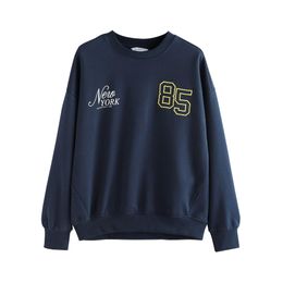 next Sweatshirt 'New York City' Damen Gr&ouml;&szlig;e L/XL navy / gelb / wei&szlig;