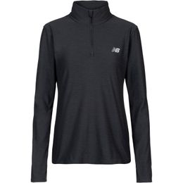 New Balance Funktionsshirt Damen - schwarz - Gr. L - Polyester/Elastan