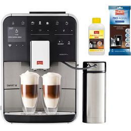 Melitta Kaffeevollautomat "Barista TS Smart F 86/0-100, Edelstahl", grau (schwarz, edelstahlfarben), B:25,9cm H:37,2cm T:46,7cm, Kaffeevollautomaten, Hochwertige Front aus Edelstahl, 21 Kaffeerezepte & 8 Benutzerprofile