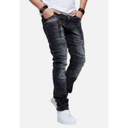 Cipo & Baxx 5-Pocket-Jeans CIPO & BAXX "Jeans", Herren, Gr. 33, L&auml;nge 34, schwarz, 98% Baumwolle, 2% Elasthan, unifarben, Basic, regular fit lang, Jeans 5-Pocket-Jeans, Jeans im Used-Look