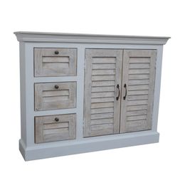 LC Home Hampton Sideboard aus Mangoholz mit Lamellenfront