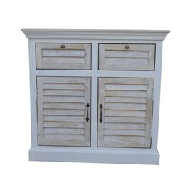 LC Home Hampton Sideboard aus Mangoholz mit Lamellenfront