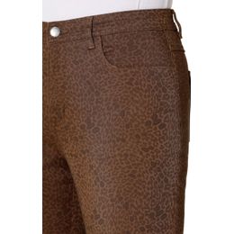 WITT Damen Jeans im Animalprint, braun-schoko-bedruckt, Gr&ouml;&szlig;e 56