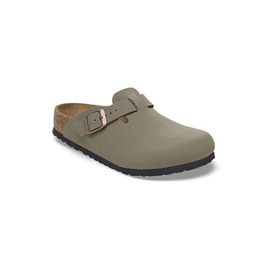 Birkenstock Leder-Clogs "Boston" in Grau - Weite N - 40% | Gr&ouml;&szlig;e 26 | Clogs-pantoletten-kinder