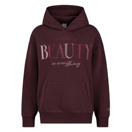 Sublevel Hoodie "Rosa" in Bordeaux - 43% | Gr&ouml;&szlig;e L | Damen-sweatshirts-jacken