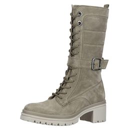 Gabor Leder-Stiefel in Khaki - 46% | Größe 36 | Damen-stiefel