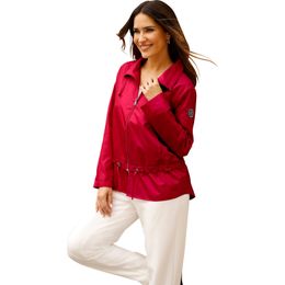 Damen Jacke mit verstellbaren Tunnelz&uuml;gen rot, Gr&ouml;&szlig;e 48