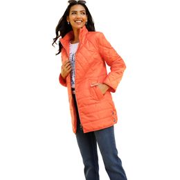 Damen Steppjacke Seitenschlitze mit Druckkn&ouml;pfen orange, Gr&ouml;&szlig;e 40