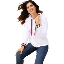 Damen Fleeceshirt wei&szlig;, Gr&ouml;&szlig;e 52