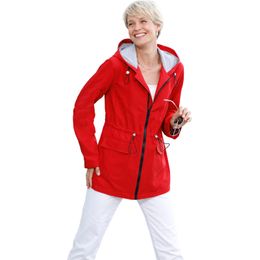 Damen Jacke mit Tunnelzug in der Taille rot, Gr&ouml;&szlig;e 40