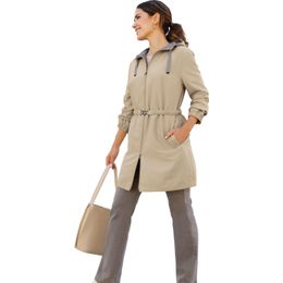 Damen Jacke mit 2-Wege-Rei&szlig;verschluss beige, Gr&ouml;&szlig;e 38