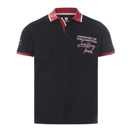 Jan Vanderstorm Poloshirt 'Iwar' Herren Gr&ouml;&szlig;e 4XL Gro&szlig;e Gr&ouml;&szlig;en rot / schwarz / wei&szlig;