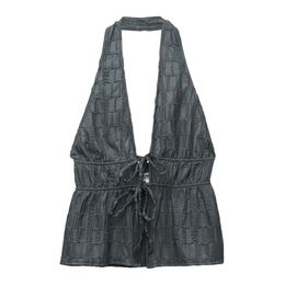 Pull&Bear Pull&Bear Top Damen Größe S dunkelgrau