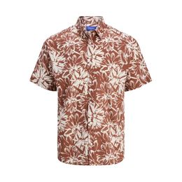 Jack & Jones Jack & Jones Button Up Shirt 'JORJOSHUA SPLIT' male Brown size XXL