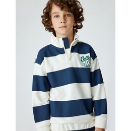 KOTON Sweatshirt Jungen Gr&ouml;&szlig;e 116/122 ecru / navy / dunkelgr&uuml;n