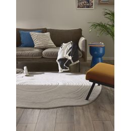 benuta Pop Waschbarer Kurzflor Teppich Pam Grau 80x110 cm - Moderner Kurzflor-Teppich für Wohnzimmer