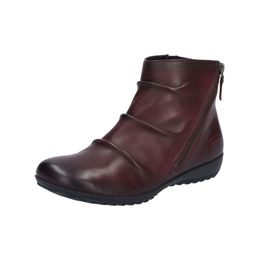 Stiefelette Josef Seibel "Josef Seibel Stiefelette Leder", Damen, Gr. 38, rot (bordeaux), Leder, Schuhe