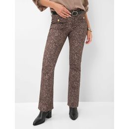 5-Pocket-Hose Brax "Style SHAKIRA", Damen, Gr. 36, Normalgrößen, dunkelbraun, Web, 37% Baumwolle, 30% Lyocell, 21% Modal, 8% Polyester, 4% Elasthan, Hosen