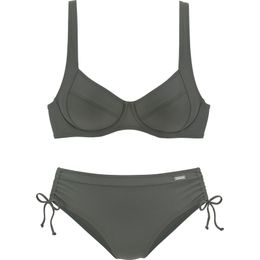 Lascana Damen B&uuml;gel-Bikini oliv, Gr&ouml;&szlig;e 42B