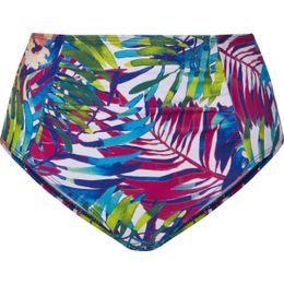 feel good Damen Bikini-Slip mit Raffung lagune-gemustert Größe 52