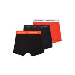 Jack & Jones Jack & Jones Junior Boxershorts 'JJVesterbro' Jungen Gr&ouml;&szlig;e 152 navy / orange / schwarz / wei&szlig;