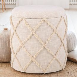 Pharao24.de Polsterhocker Fußhocker mit Truhe im Boho Style