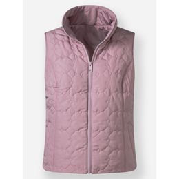 WITT Damen Steppweste mit w&auml;rmendem Stehkragen, mauve, Gr&ouml;&szlig;e 40