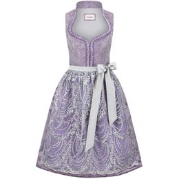 Stockerpoint Dirndl 'Nadira' Damen Gr&ouml;&szlig;e 42 hellgrau / lila