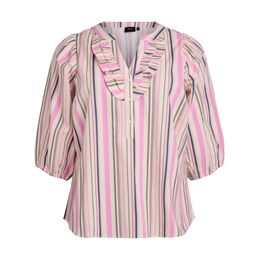 ZIZZI Bluse 'Caello' Damen Gr&ouml;&szlig;e XXXL/4XL beige / marine / grau / pink