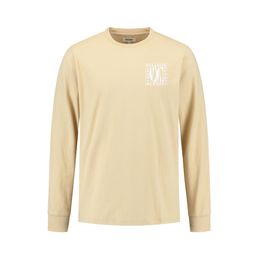 Shiwi Shirt 'Noah' Herren Gr&ouml;&szlig;e M hellbeige / wei&szlig;