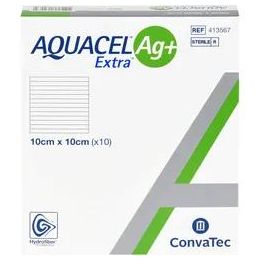 Aquacel Ag+ Extra 10x10cm Kompressen 10 ST