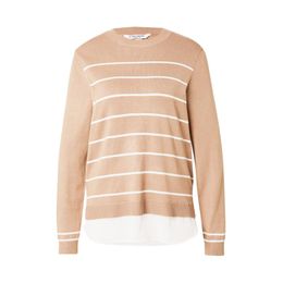 ZABAIONE Pullover 'Te44ss' Damen Gr&ouml;&szlig;e S camel / wei&szlig;