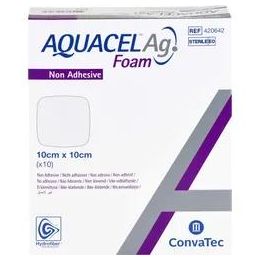 Avitamed Aquacel Ag Foam Nicht Adh&auml;siv 10x10 cm Verband 10 ST