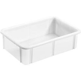 Transportbox, Euro-Norm, Volumen 30 l, bis 300 kg, stapelbar, geschlossene Wände, ohne Deckel, L 600 x B 400 x H 165 mm, HDPE, naturfarben