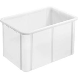 Transportbox, Euro-Norm, Volumen 60 l, bis 300 kg, stapelbar, geschlossene Wände, ohne Deckel, L 600 x B 400 x H 320 mm, HDPE, naturfarben